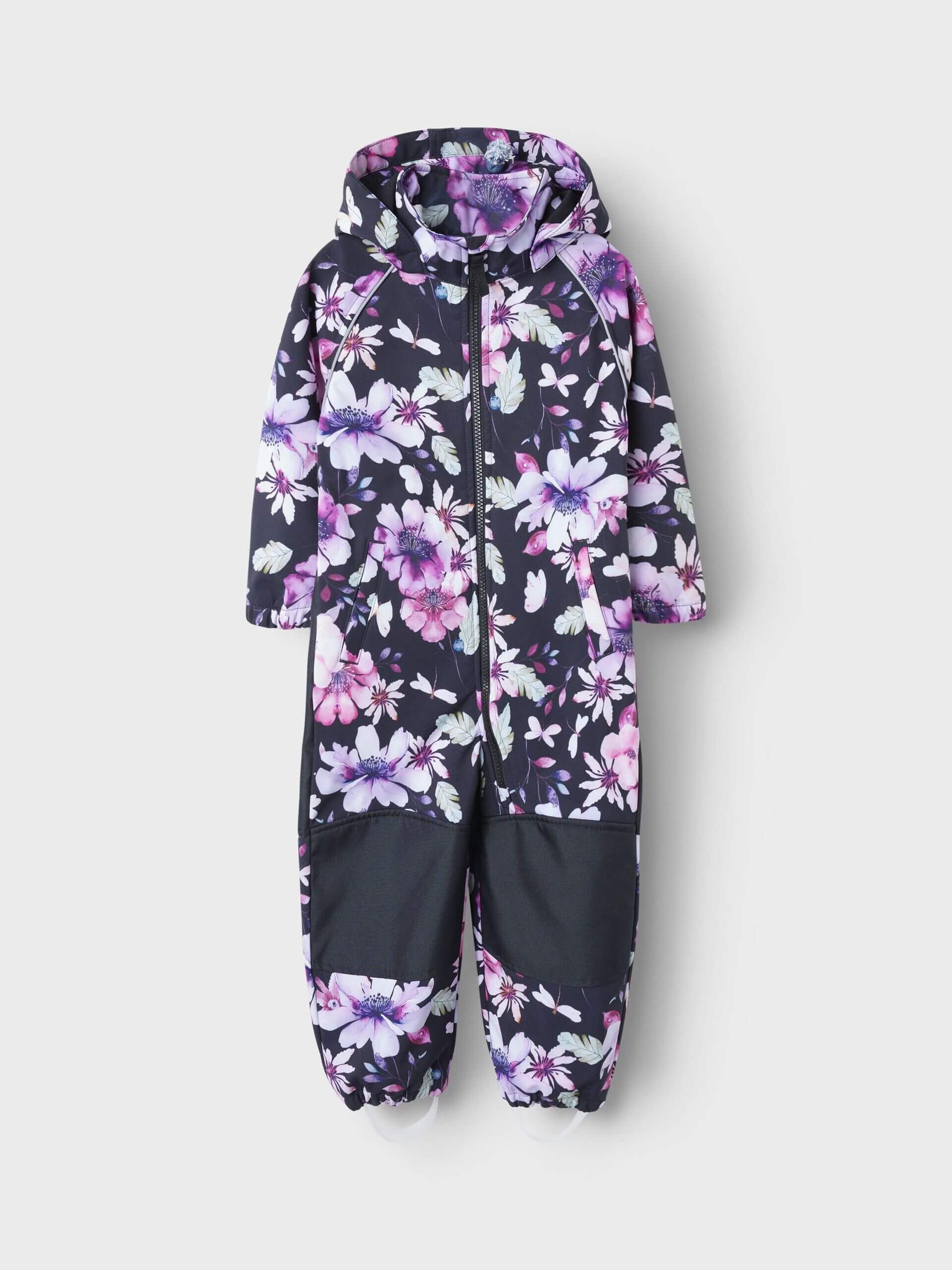 Name It lasten softshell haalari, NMFALFA08 SOFTSHELL SUIT AOP Musta K ...